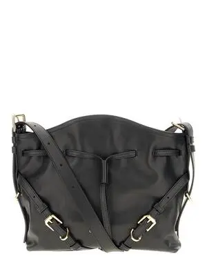 Givenchy Buckled Leather Bucket Bag With Drawstring Closure - Multicolor