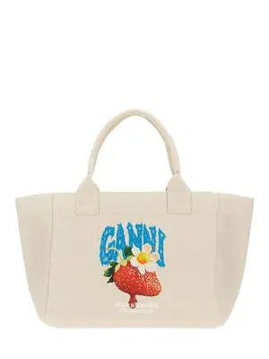 GANNI Printed Shopper Bag - Multicolor