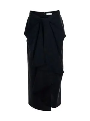 Givenchy Black Wrap Design Pencil Skirt - Multicolor