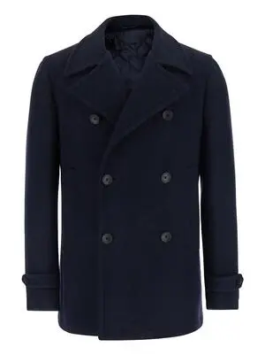 Tagliatore Wool Coat With Notched Lapel - Multicolor