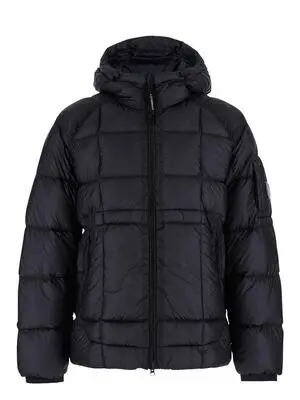 C.P. COMPANY Hooded Tech Fabric Jacket With Logo Plate - Multicolor
