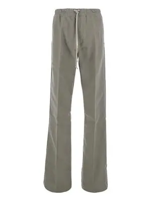 Rick Owens Grey Pants With Elasticated Waistband With Oversized Drawstring In Cotton For - Gray