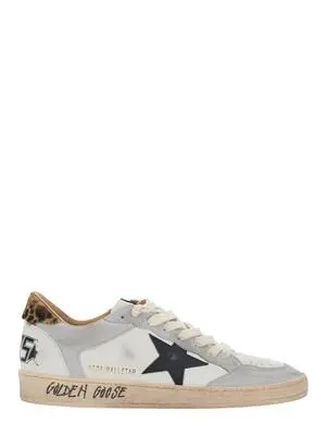 GOLDEN GOOSE Ballstar Sneakers In Goat And Cow Leather - Multicolor