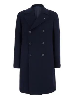 Tagliatore Double Breasted Wool Blend Coat - Multicolor
