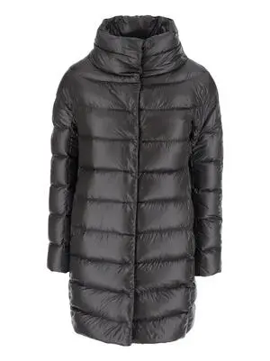 Herno HERNO Down Jacket With High Collar And Long Sleeves In Tech Fabric Gray
