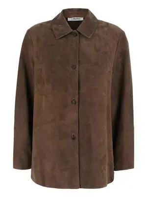 Max Mara Shirt With Classic Collar And Long Sleeves In Tech Fabric - Multicolor