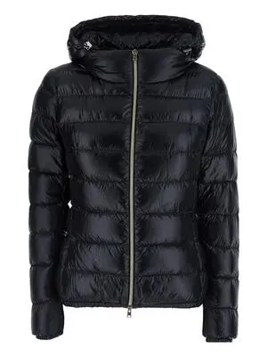 Herno Giada Hooded Short Puffer - Black