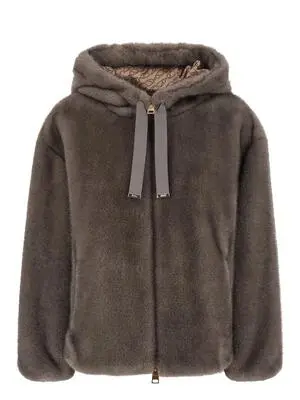 Herno Hooded Jacket With Drawstring - Gray