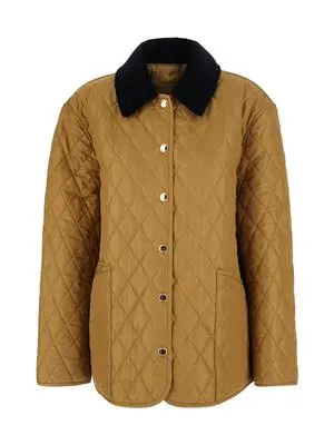 Burberry Quilted Jacket With Embossed Logo - Multicolor