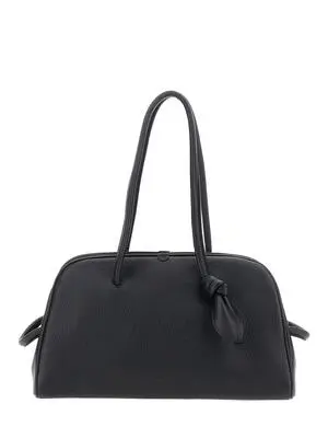 Jacquemus Handbag 'le Turismo' With Two Round Handles In Black Hammered Leather For - Multicolor