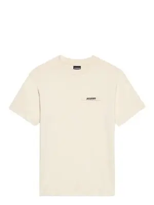 Jacquemus T-shirt With Logo Appliqu - Brown