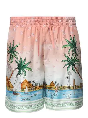 Casablanca Silk Printed Shorts - Multi