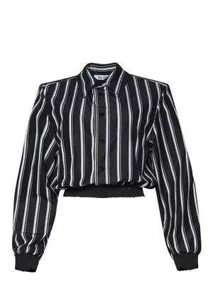 Attico Striped Cropped Shirt - Multi