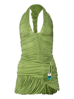 Christopher Esber Beach Glass Bubble Mini Dress Dypsis - Green