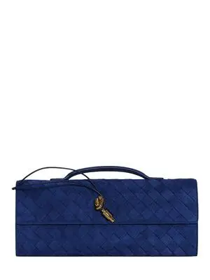Bottega Veneta Andiamo Clutch Bag - Blue