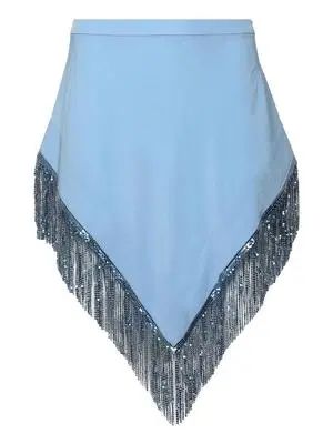 Rabanne Chainmail Crêpe Mini Skirt - Blue