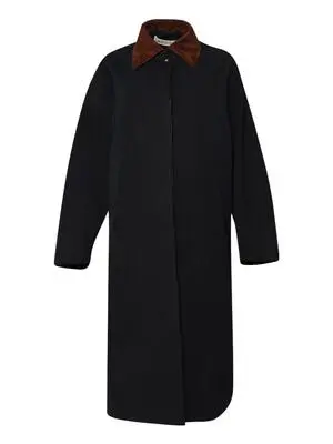 RÓHE RÓHE Suede Collar Wool Coat