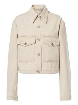 Khaite Collared Denim Jacket - Beige