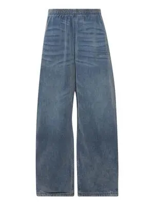 Alexander Wang Brushed Denim Sweatpant With Elasticated Waist Washed Light - Blue
