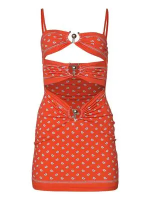 Christopher Esber Bandana Ruched Orbit Mini Dress Carnelian Bandana Print - A