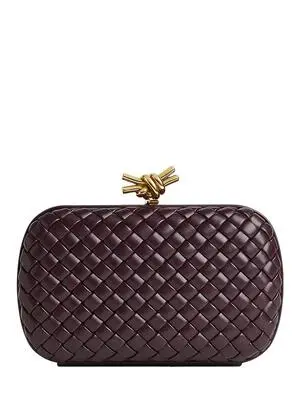 Bottega Veneta Knot Minaudière Clutch - Brown