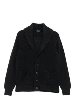DRUMOHR Drumohr Shawl Collar Patch Pocket Cardigan