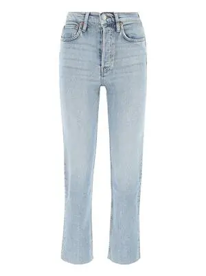 RE/DONE Mid-rise Straight Leg Jeans - Gray