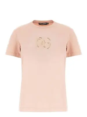 Dolce & Gabbana Embellished Dg Logo T-shirt - Multicolor