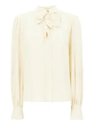 Valentino Garavani Long Sleeve Blouse With Bow Detail - Multicolor