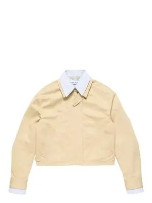 Acne Studios Layered Twill Jacket With Striped Underlayer - Yellow