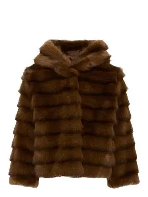 MONNALISA Faux-fur Hooded Jacket