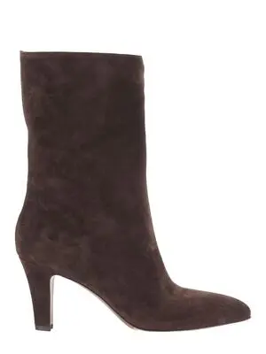 Paris Texas Pointed Toe High Heel Ankle Boots - Black