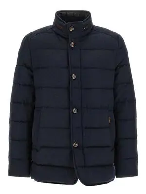 MOORER Long-sleeved Padded Jacket With Stand Collar - Black