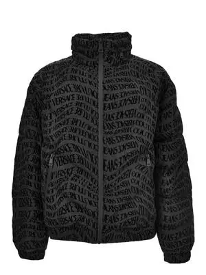 Versace Logo-print Puffer Jacket - Black