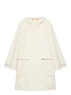 Max & Co. Wool Hooded Coat - White