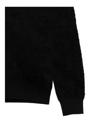 Iceberg Patterned Turtleneck Sweater - Black