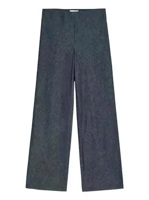 Vince Wide-leg High-waisted Trousers - Blue