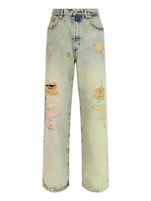 Kenzo Distressed Faded-effect Jeans - Blue