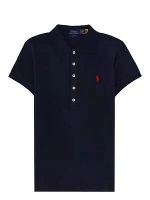 Polo Ralph Lauren Embroidered Logo Piqué Polo Shirt - Blue