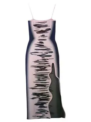 Ph5 Iris Wavy-slit Maxi Dress - Pink
