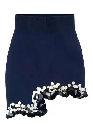 Ph5 Casey Wavy Sequin-embellished Mini Skirt - Blue