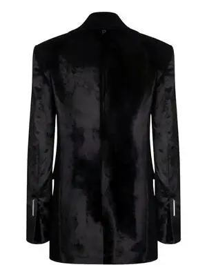 DONDUP Velvet Peak-lapel Blazer - Black