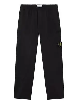 Stone Island Compass Logo-patch Trousers - Black