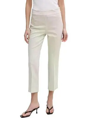 Joseph Ribkoff Cropped Trousers With Logo Plaque - Neutrals