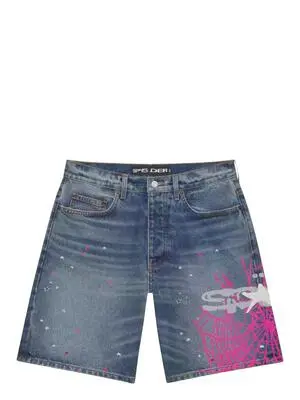 SP5DER Heavy Web Denim Shorts - Blue