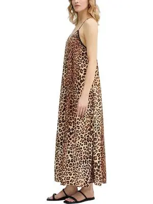 LOLA CASADEMUNT Leopard-print Maxi Dress - Neutrals