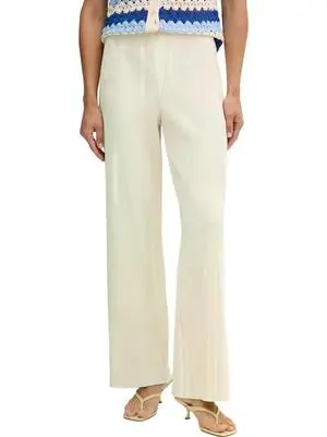 Joseph Ribkoff Ribbed Wide-leg Trousers - Neutrals