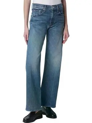 MOTHER Lasso Sneak Mid-rise Jeans - Blue