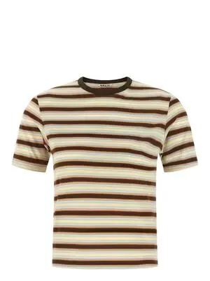 Auralee Gradient Striped T-shirt - Brown