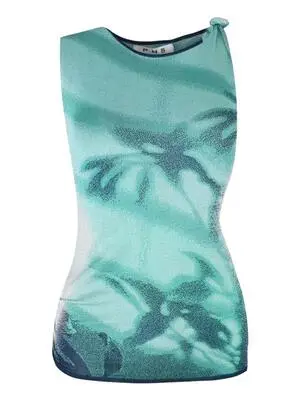 Ph5 Sleeveless Floral Print Tank Top - Blue
